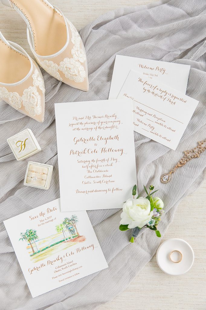 Gabrielle + Cole’s Dusty Blue + White Spring Wedding at Callawassie ...